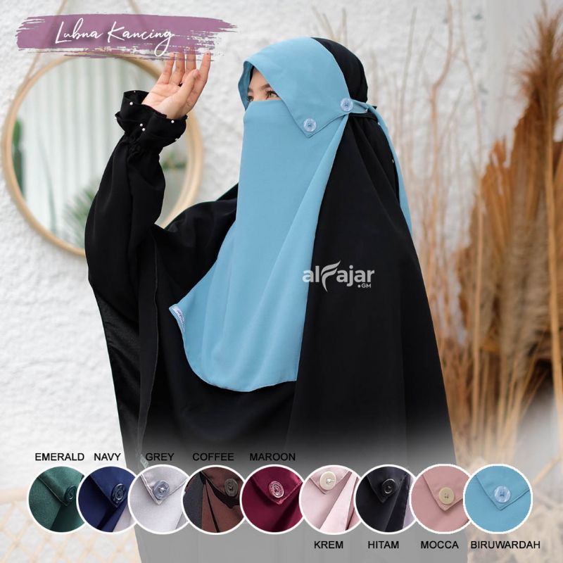 Jual Cadar Poni Kancing Wolfis / Niqab Poni Kancing | Shopee Indonesia