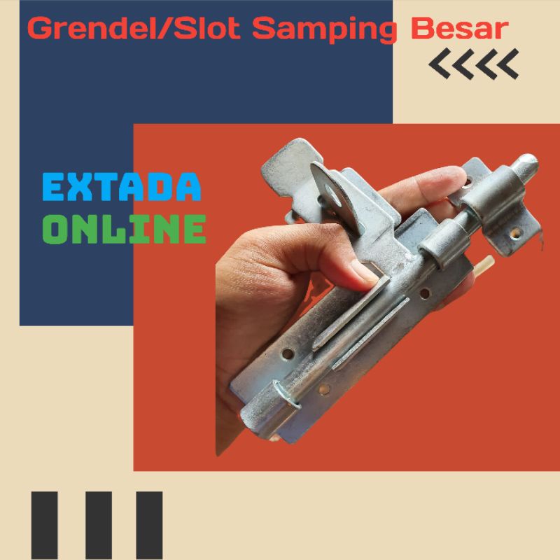 Jual Grendel pagar besi gembok, slot samping pintu, gebyog,pagar, slot ...