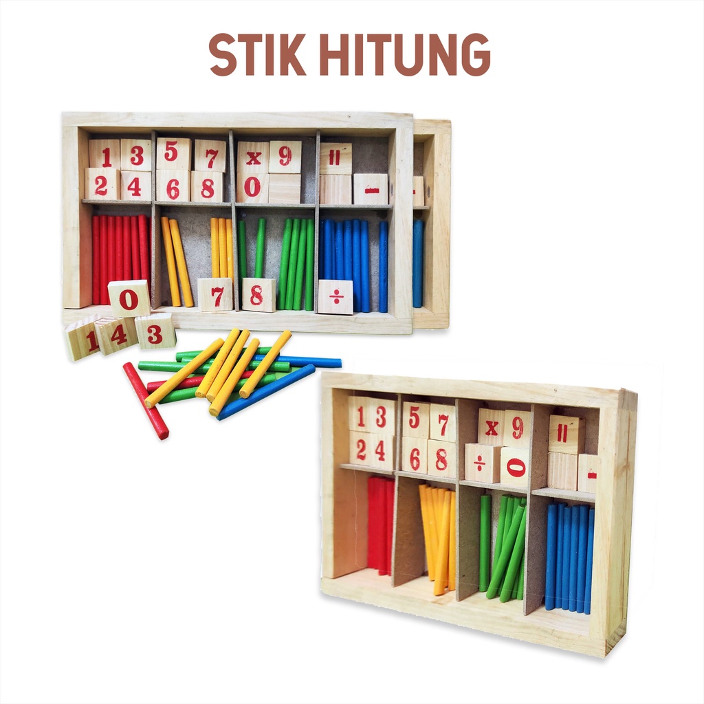 Jual Mainan Edukasi Anak Balok Kayu /Alat Peraga Edukasi Untuk Anak TK ...