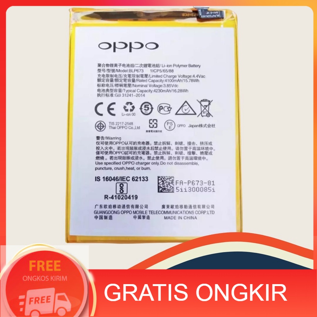 Jual (COD) Baterai battery batre batt original bergaransi Oppo A3S ...