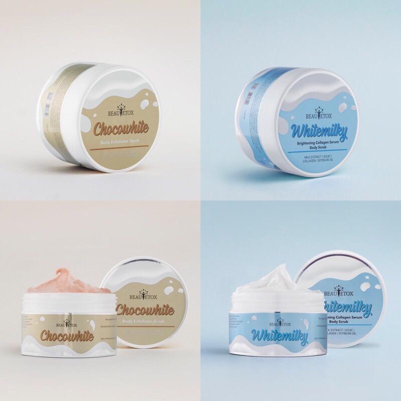Jual Beautetox body scrub - Whitemilky (with collagen) & Chocowhite ...
