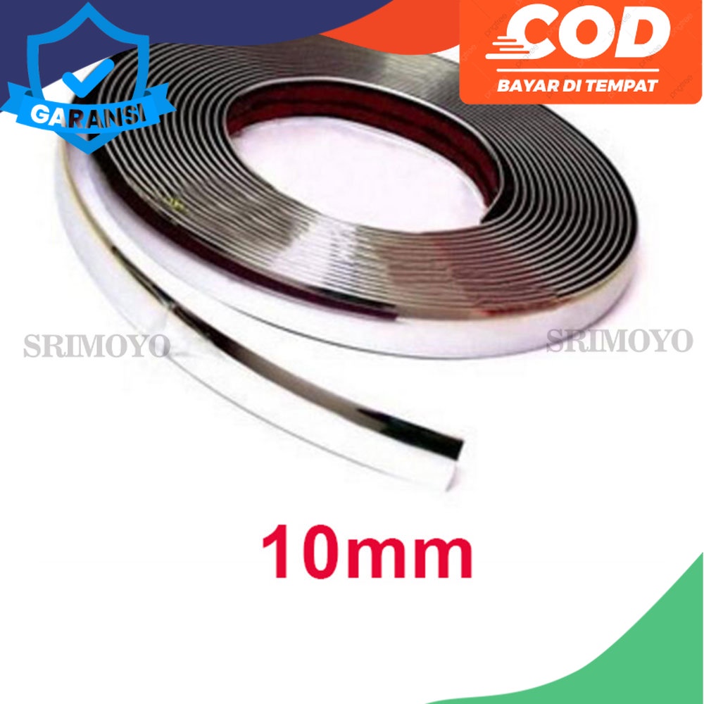 Jual Lis Dekorasi Interior Eksterior Mobil 15 Meter Moulding Chrome ...