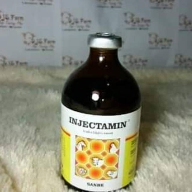 Jual INJECTAMIN 100 ml SANBE MULTIVITAMIN HEWAN TERNAK VITAMIN MANJUR ...