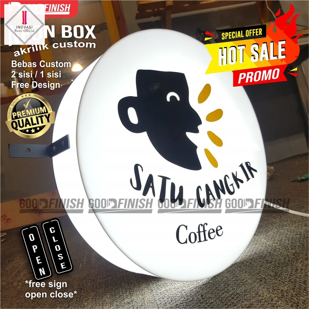 Jual NEONBOX Premium Neon Box Akrilik Custom 1 sisi / 2 sisi Free ...
