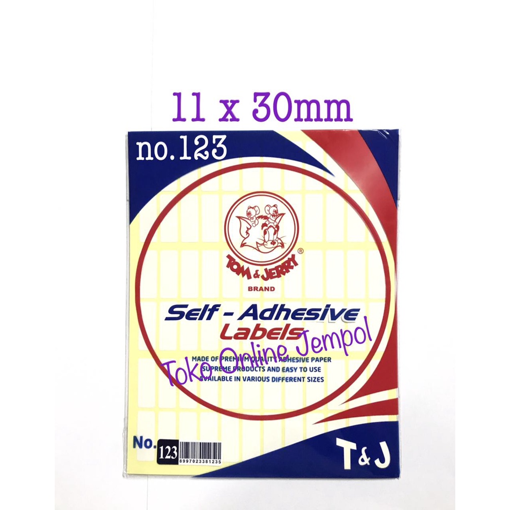 Jual Label Stiker Jerry 11x30mm no.123 Tom and Jerry stiker Jerry ...