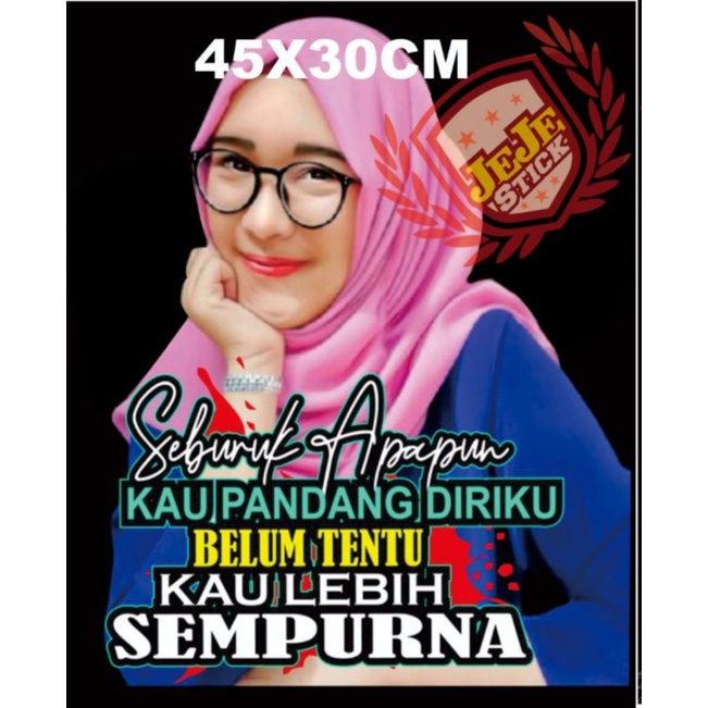 Jual STICKER PRINTING GAMBAR DENGAN KATA-KATA UNTUK KACA ATAU PINTU ...