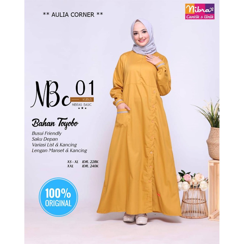 Jual Gamis Syari Di Shopee Gamis Terbaru Nibras Nbc 01 Kubus ORIGINAL ...
