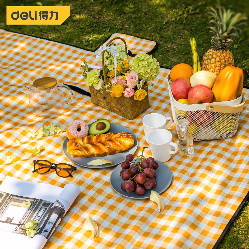 Jual Deli Foldable Picnic Mat / Tikar Karpet Piknik Lipat Anti Air Kain ...