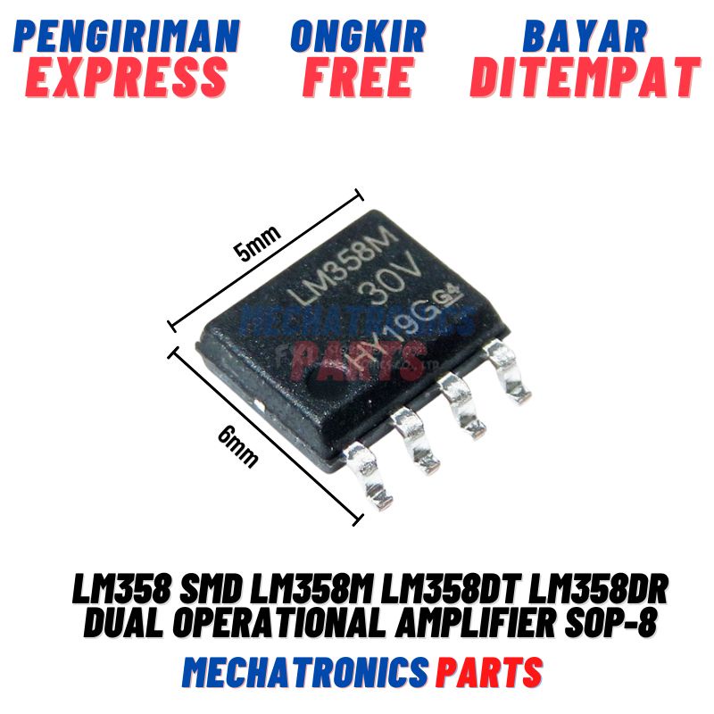 Jual LM358 SMD LM358M LM358DT LM358DR Dual Operational Amplifier SOP8 SOP-8 | Shopee Indonesia