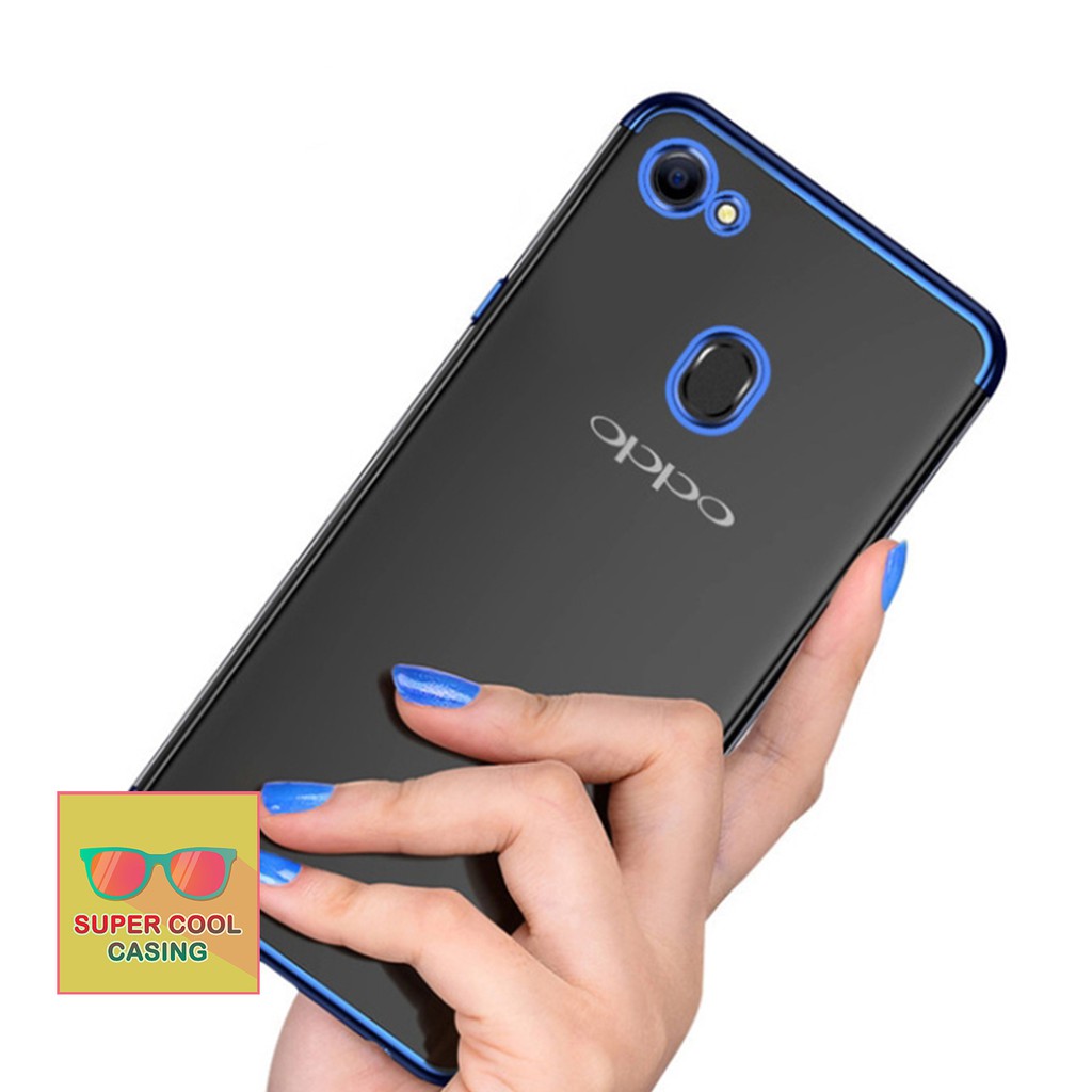 Jual SPC_45 Casing OPPO F7 Shiny Electro Plating Clear Chrome Softcase ...