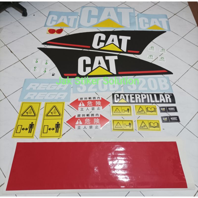 Jual Stiker Excavator Cat 320B REGA Sticker Alat Berat | Shopee Indonesia