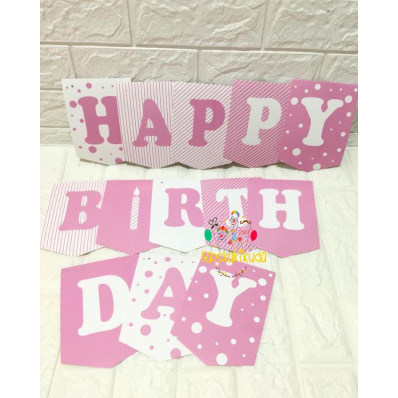 Jual BANNER ULANG TAHUN BANNER HAPPY BIRTHDAY BANNER FLAG BANNER GARIS ...