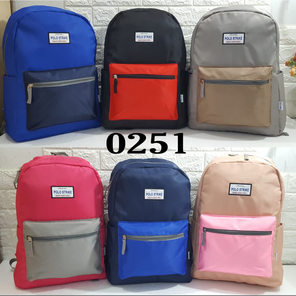 Jual Ransel ABG Polo Strike 0251# (GROSIR MINIMAL 1 MODEL SERI WARNA ...