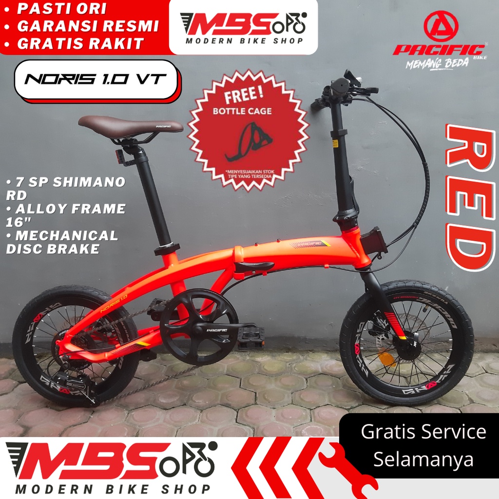 Jual Pacific NORIS 1.0 VT Sepeda Lipat Folding Bike 16 inch PASIFIC ...