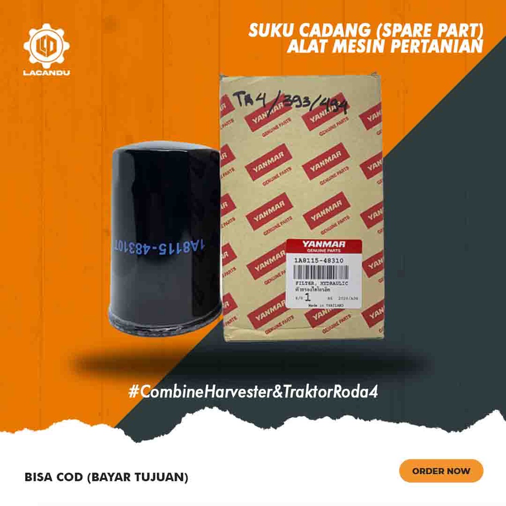 Jual FILTER HIDROLIK 393/494 YANMAR 1A8115-48310T untuk TRAKTOR RODA ...