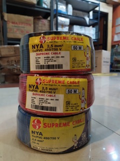 Jual Kabel SUPREME NYA 2.5mm Supreme Cable NYA 2.5mm 50Meter SNI ...