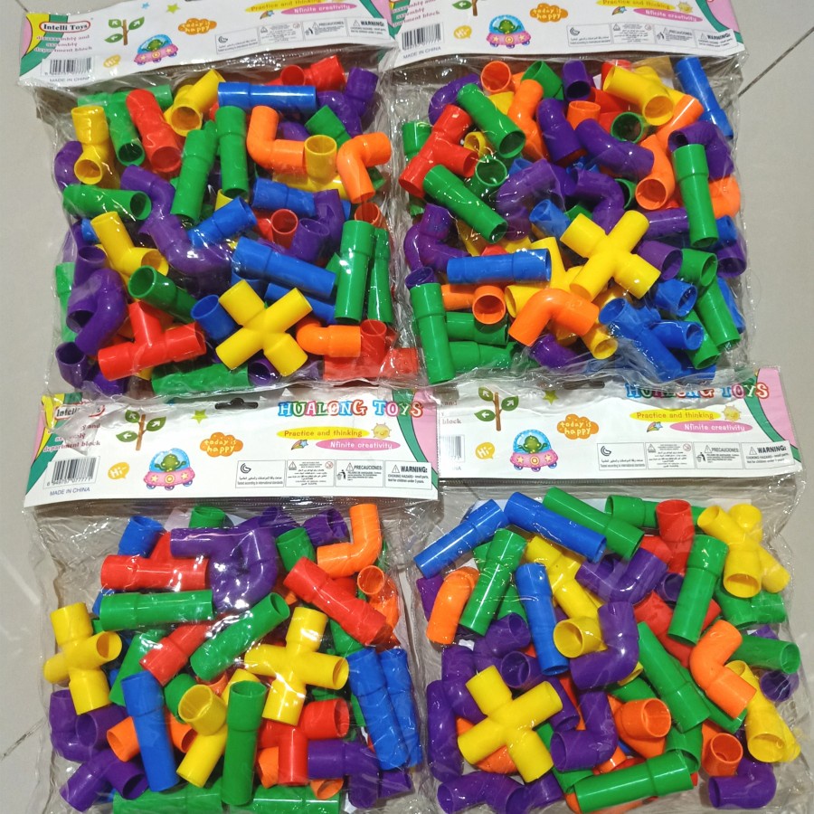 Jual Mainan Edukasi - Lego Pipa isi 50pcs (TANPA RODA) | Shopee Indonesia