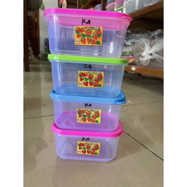 Jual Toples plastik segi/ tempat bumbu plastik/ kotak wadah serbaguna/ tepak polypack 600ml ...