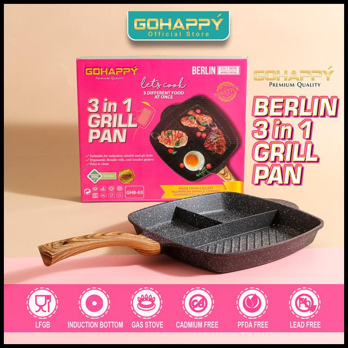 Jual Frying Pan Berlin Panci Grill Pan 3 In 1 Devider Penggorengan ...