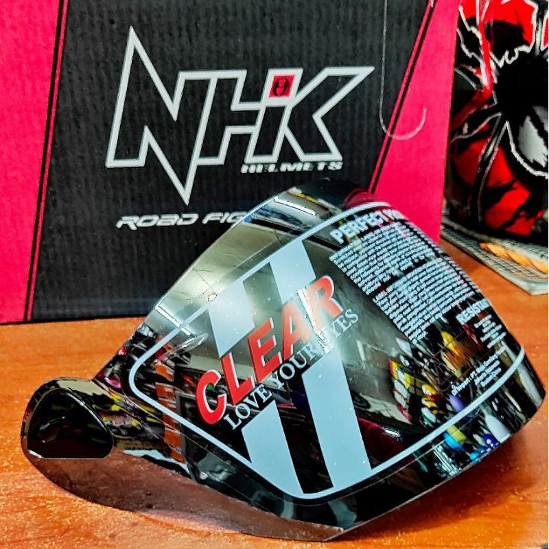 Jual Kaca helm NHK r6 Bening pelangi silver Gratis rachet ( MEREK CLEAR ...