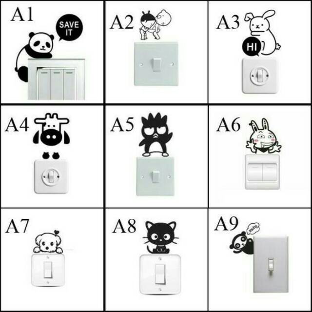 Jual Stiker saklar lampu /Wall stiker | Shopee Indonesia
