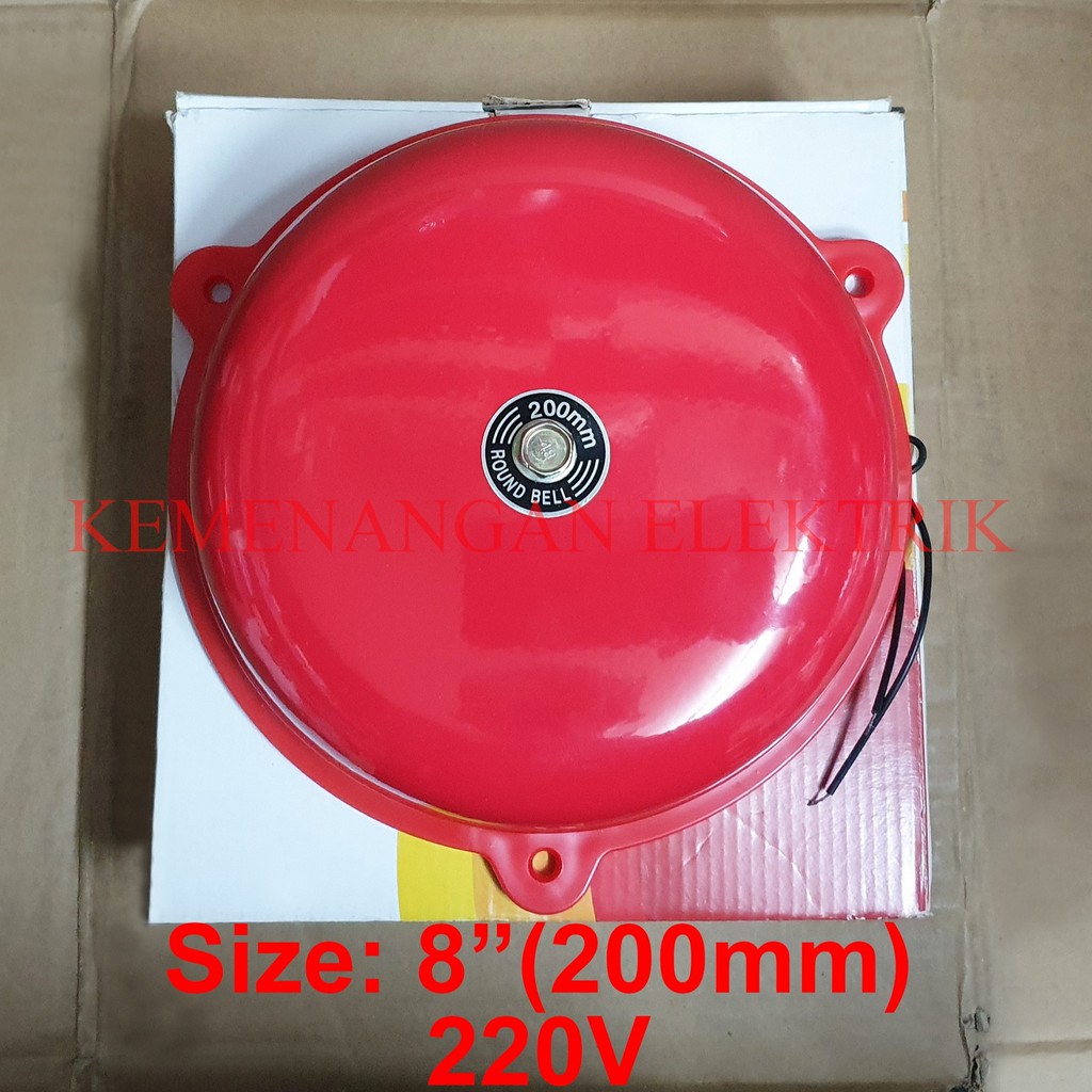 Jual EWIG ROUND BELL / BEL KRING / ALARM 8" 200MM / BEL SEKOLAH PABRIK ...