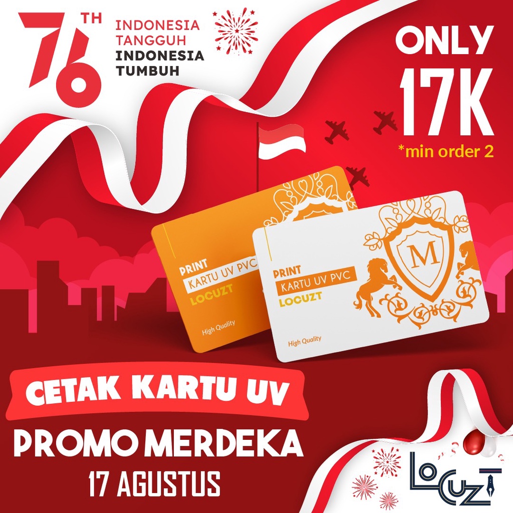 Jual PROMO MERDEKA Cetak ID Card / Kartu CUSTOM PRINT UV BAHAN PVC ...