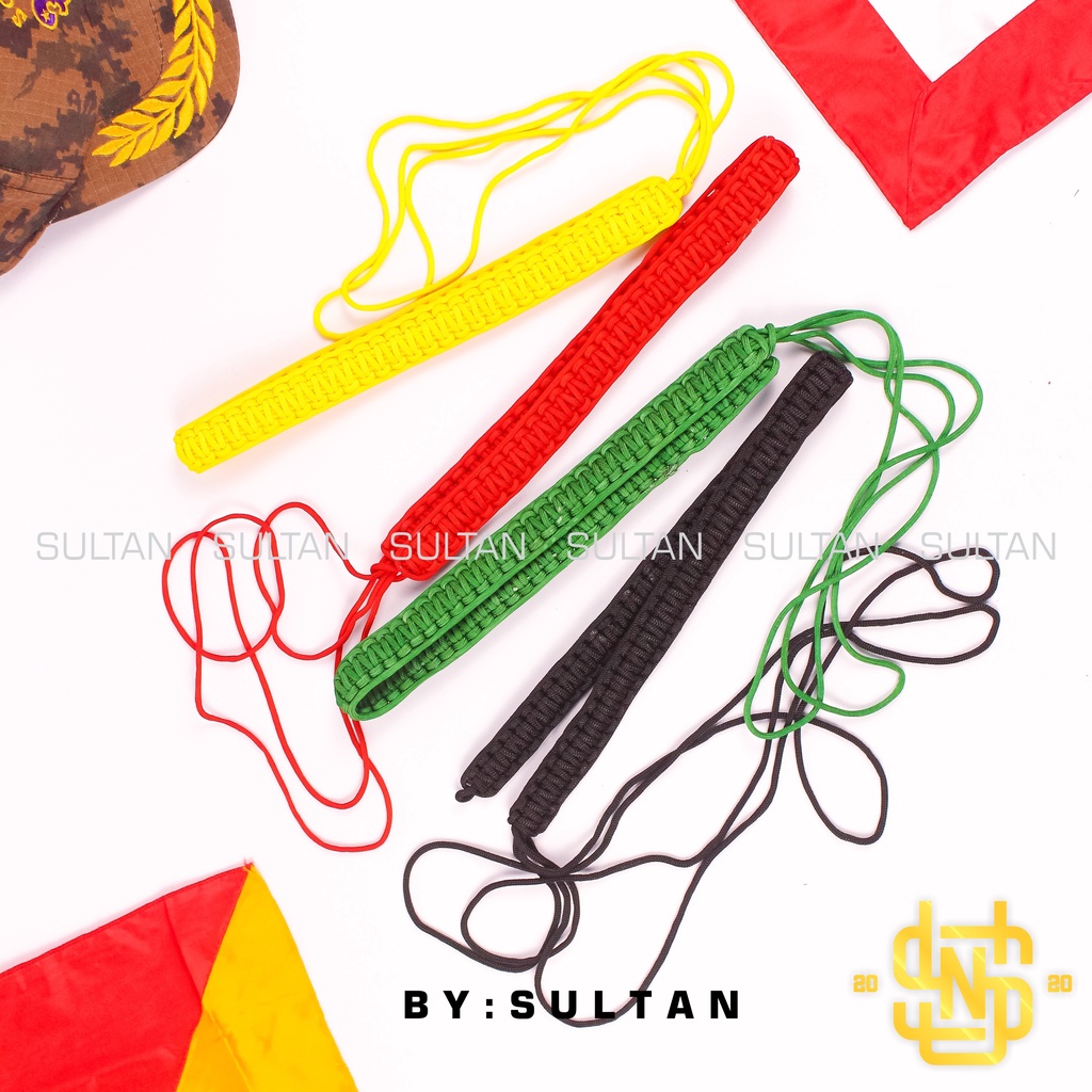 Jual TALI PELUIT Pramuka Warna Hijau, Kuning, Merah, Hitam Bahan Nylon ...