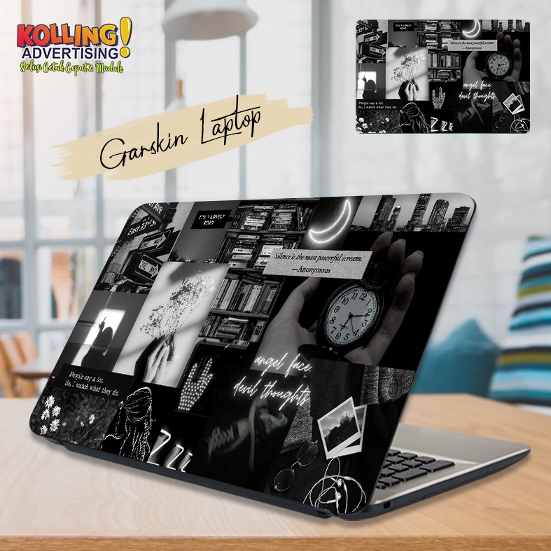 Jual Garskin Laptop Black Vibes Aesthetic Skin Laptop Stiker Laptop ...