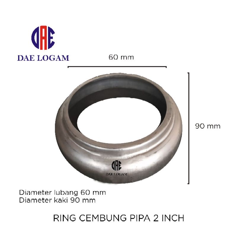 Jual Ring Pipa Besi / Tapak Pipa / Ring Cembung Ukuran 2 Inch | Shopee ...
