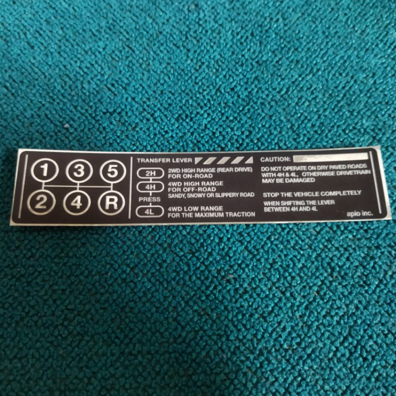 Jual Transmission Lever Sticker for JIMNY JB74 JB64 JB46 Jimny Wide ...
