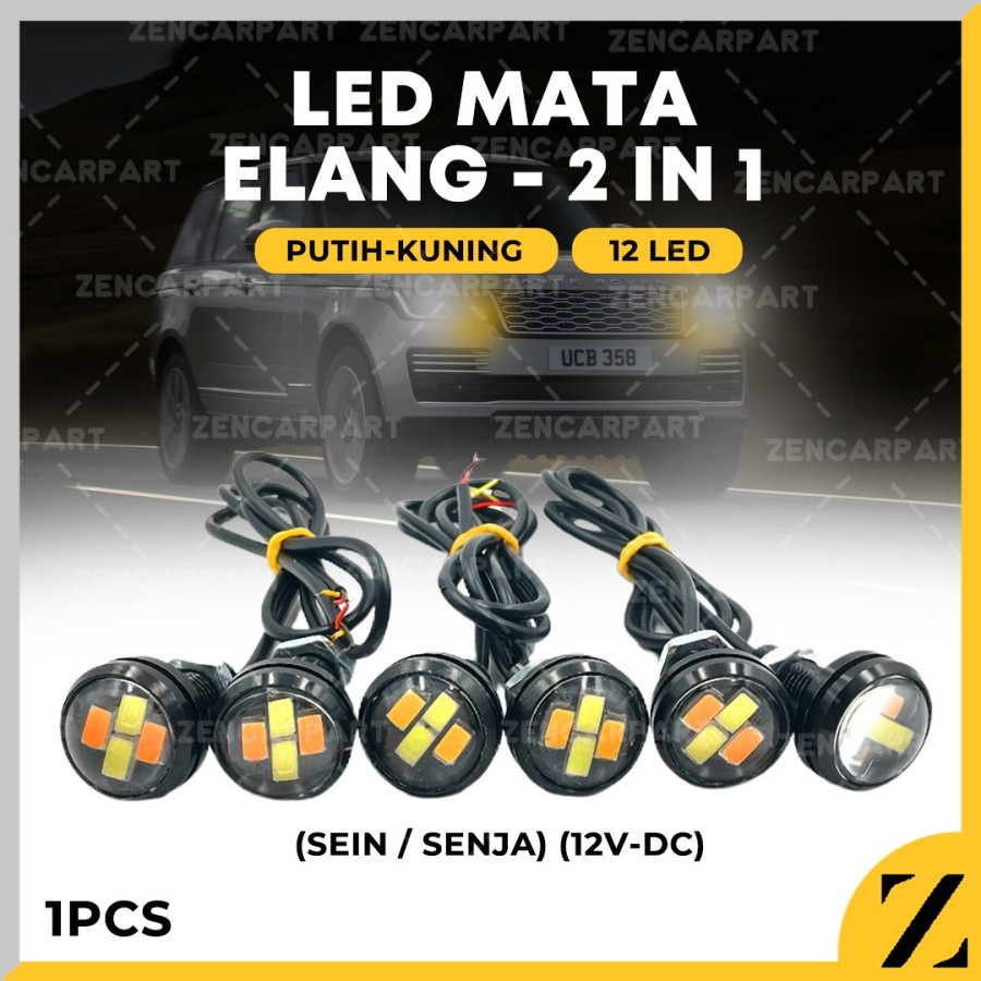 Jual Lampu Mata Elang LED Eagle Eyes 12v 16mm Bumper Sein Rem Mobil Motor Mata Elang 2 Warna ...