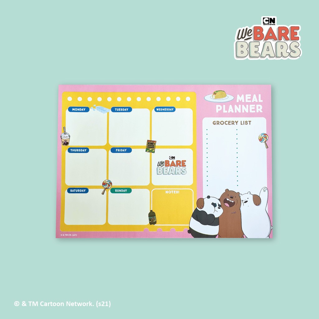 Jual We Bare Bears Meal Planner Notepad | Shopee Indonesia