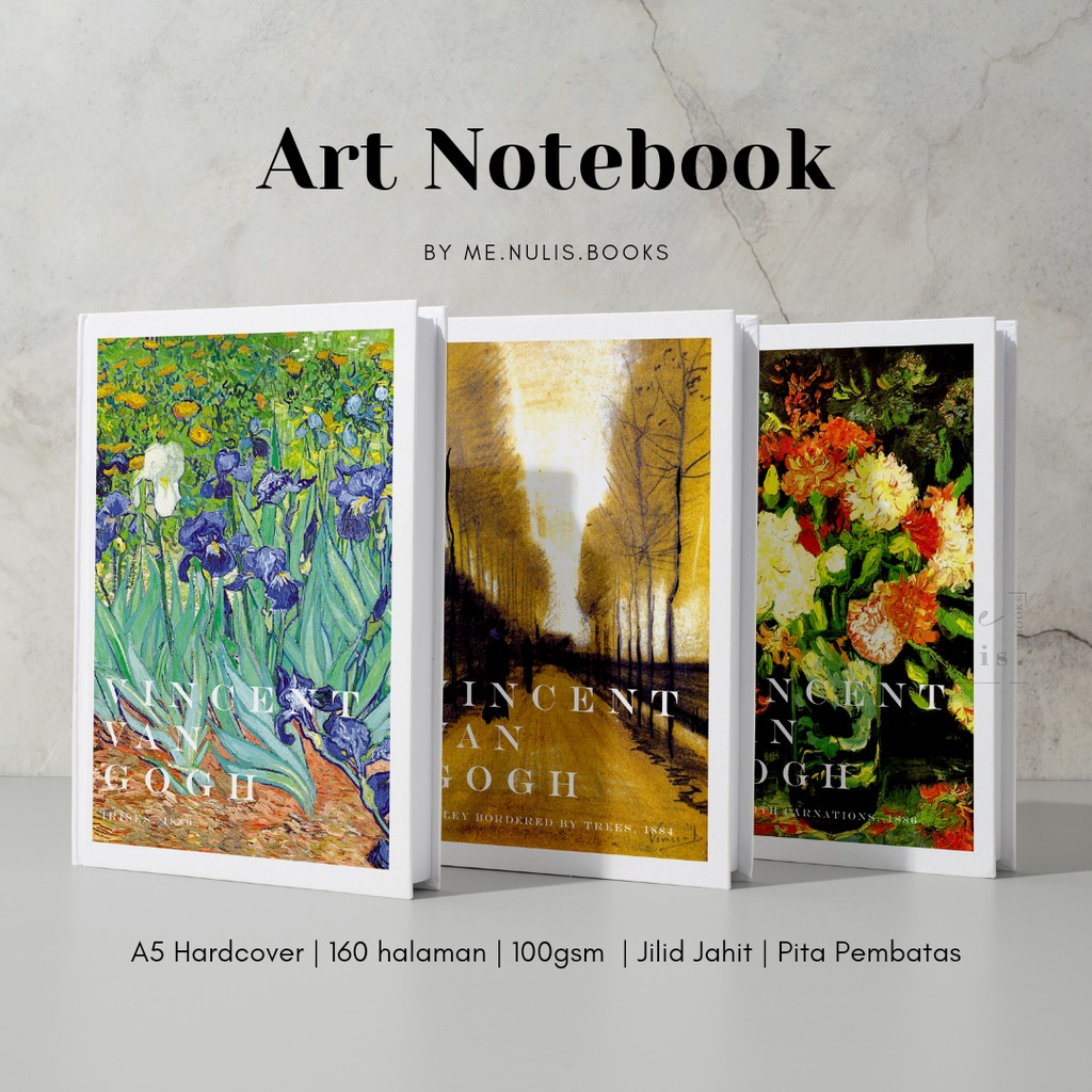 Jual NOTEBOOK A5 HARDCOVER POLOS BLANK READY STOCK bujo, agenda, bullet journal, artwork, van ...