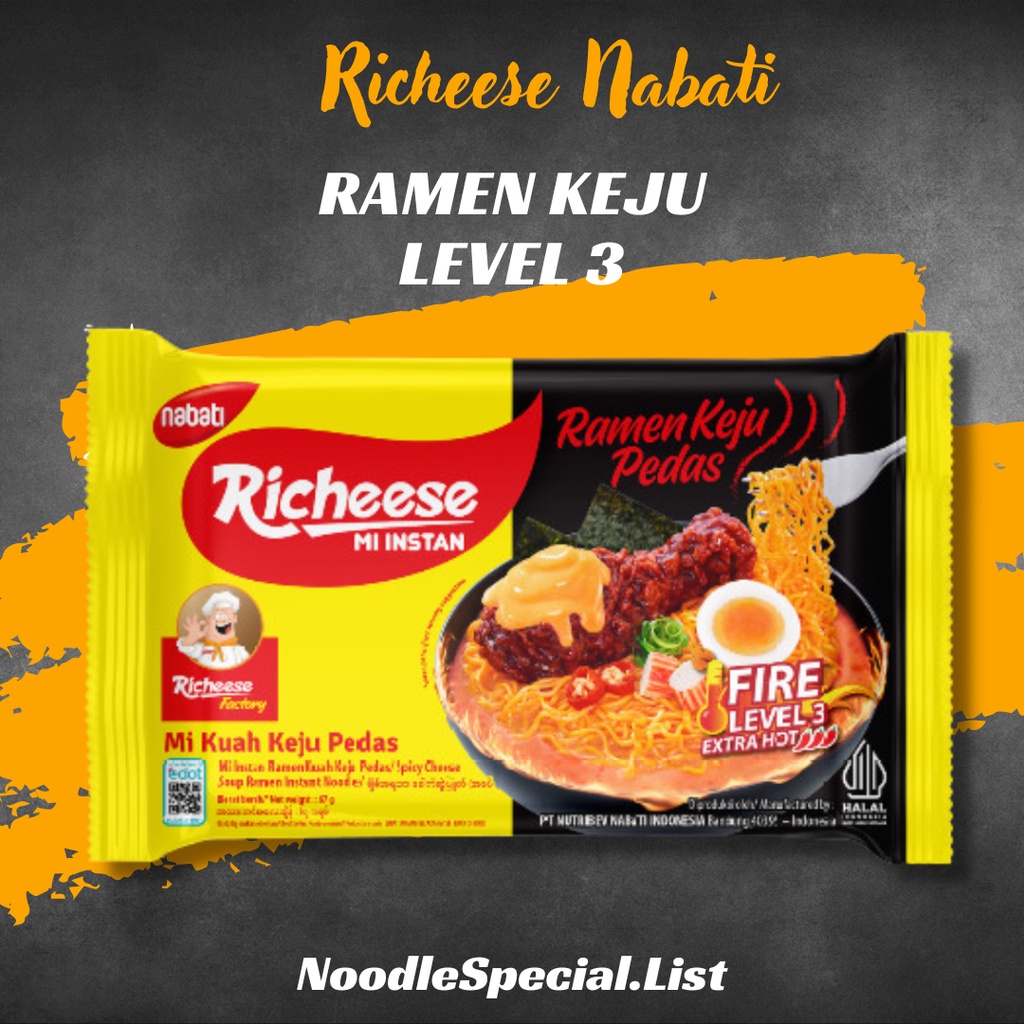 Jual Richeese Mie Instan Goreng Ramen Mi Goreng Richeese Pedas Level 0 ...