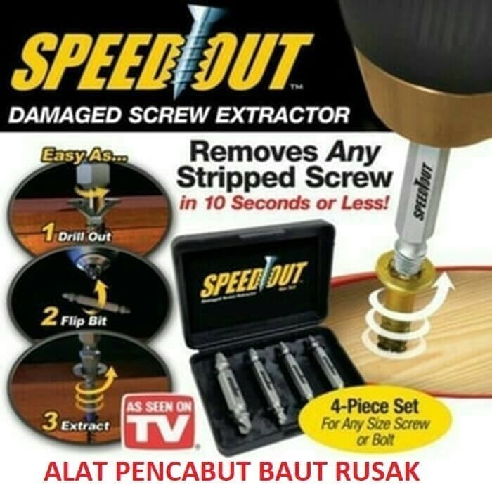 Jual Alat Bantu Buka Baut Aisxle Screw Extractor Broken Striped Screw ...