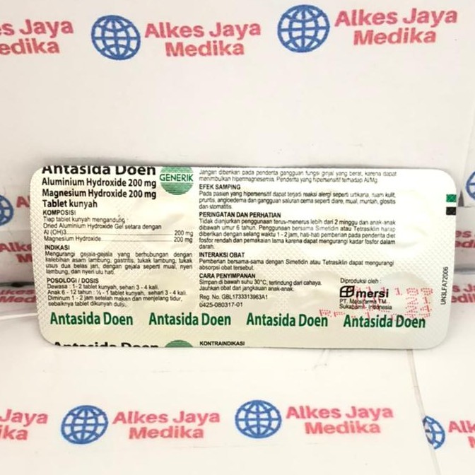 Jual Antasida Doen Strip Isi 10 Tablet - Obat Maag | Shopee Indonesia