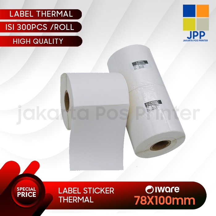 Jual Kertas Label Barcode / Label Resi Pengiriman ukuran 80 x 100 mm - Stiker Label Thermal 80mm ...