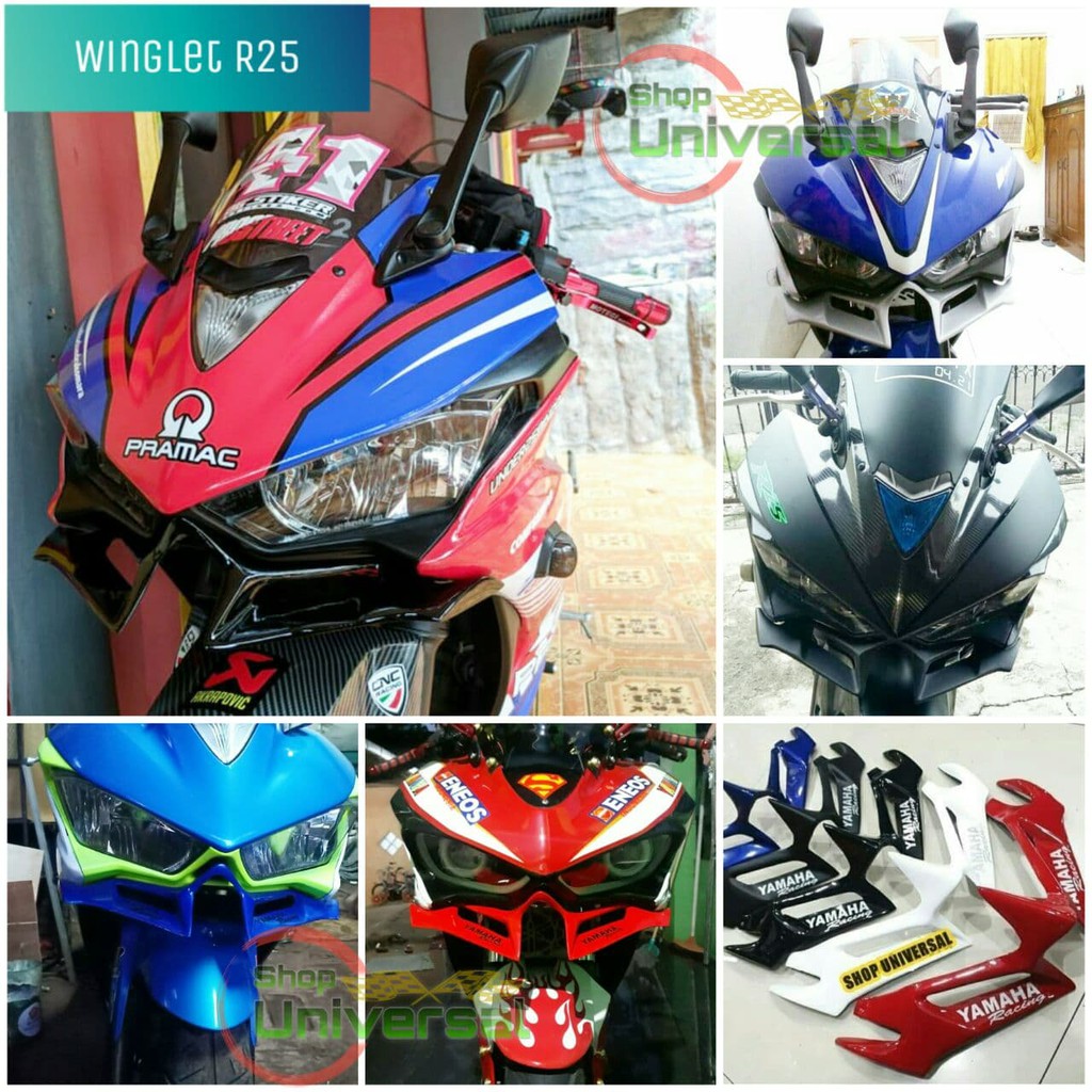 Jual WINGLET YAMAHA R25 WINGLET YAMAHA R25 | Shopee Indonesia