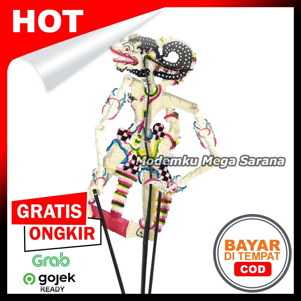 Jual Wayang Kulit Kidangan Anoman Hanoman 30cm - Biasa Gagang Bambu ...