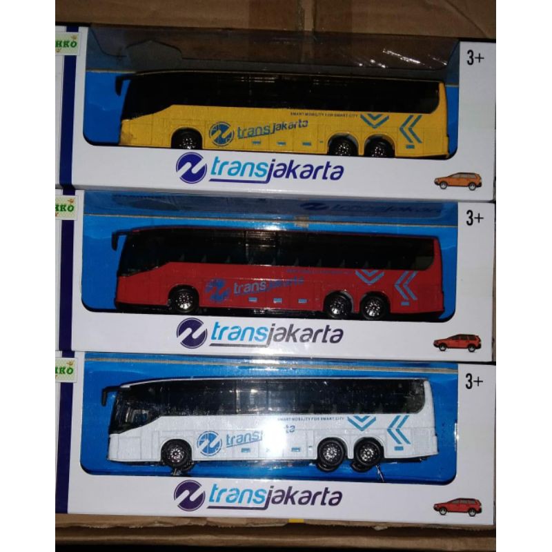 Jual Mobil Diecast Bus Transjakarta / Mobil Bus miniatur Diecast ...