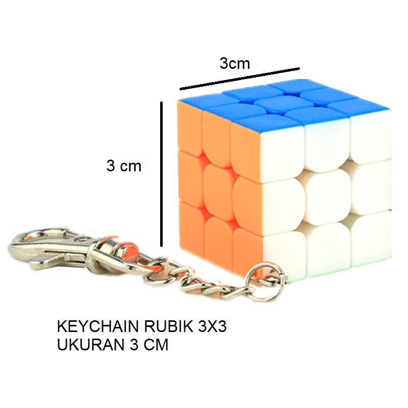 Jual Keychain Rubik 3x3 Mini 30 mm Moyu - Gantungan Kunci Rubik 3x3 3 ...