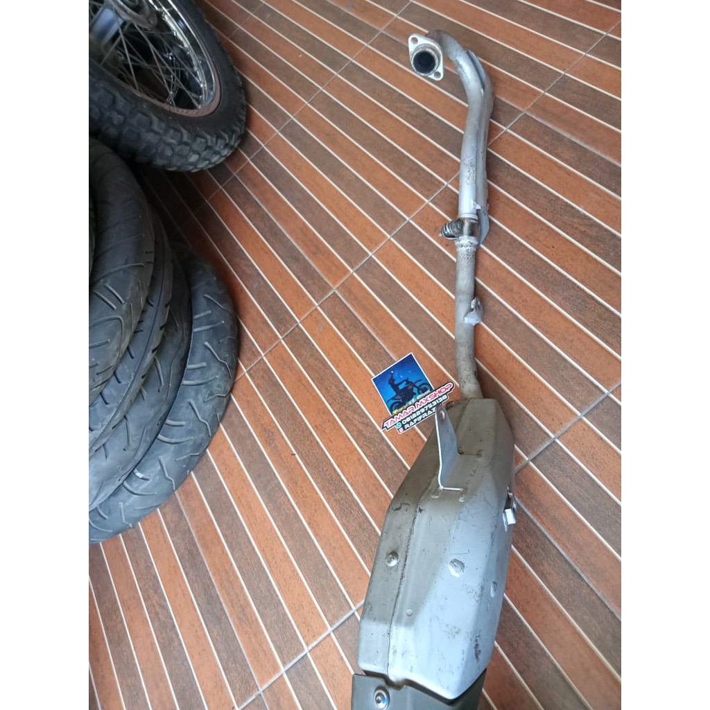 Jual knalpot kotak klx s original,kenalpot d tracker lama | Shopee ...