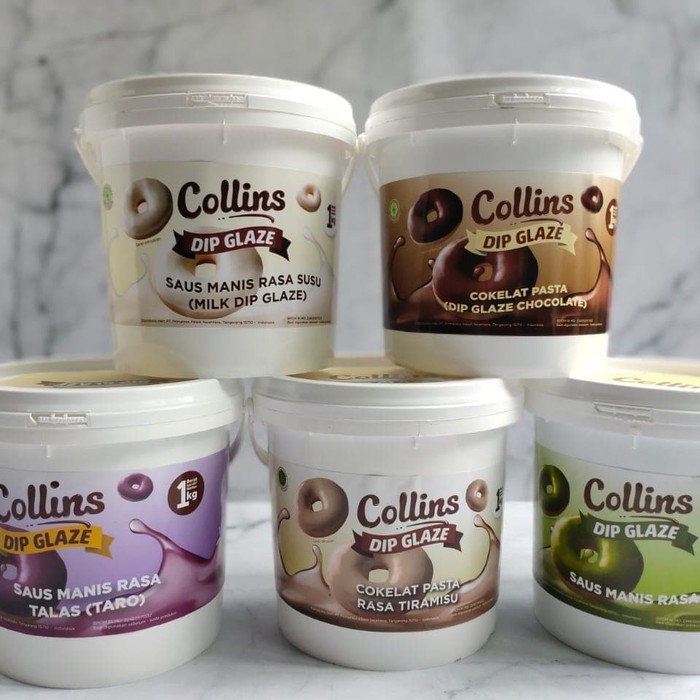 Jual Dip Glaze Collins 1 KG / Selai Collins / Topping Kue Donat ...