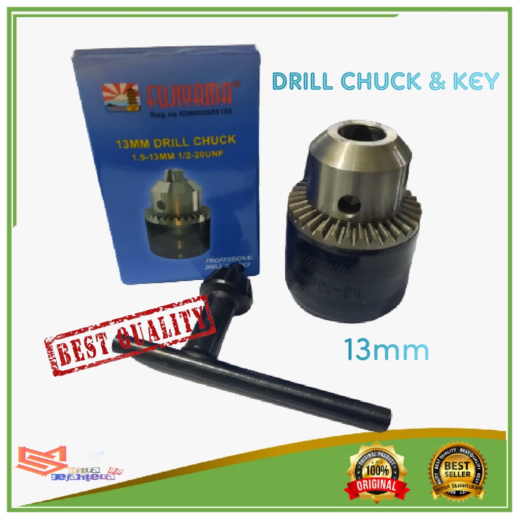 Jual Kepala Bor 13mm Drill Chuck 1.5-13 mm 1/2-20 UNF Fujiyama | Shopee ...