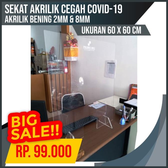 Jual *****] SEKAT/PARTISI/PEMBATAS MEJA AKRILIK ACRYLIC | Shopee Indonesia