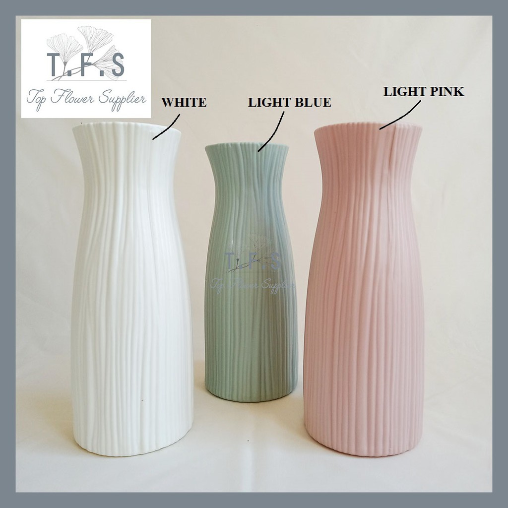 Jual Plastic Large Wood Texture Flower Vas Bunga Plastik Unik Lucu ...