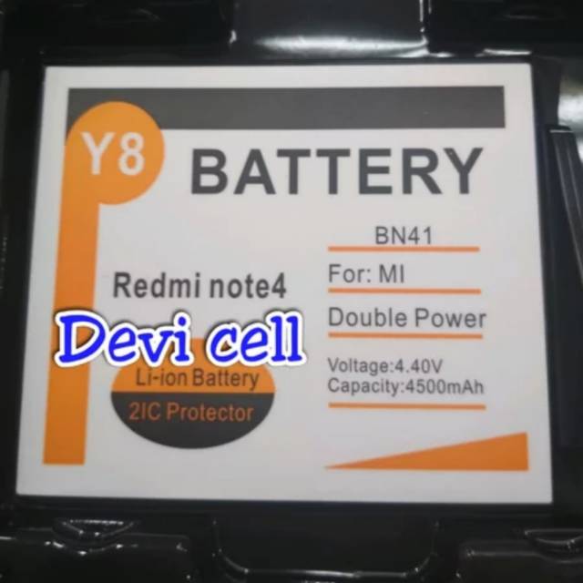 Jual DOBEL BATERAI BATREI BATTERY XIAOMI REDMI NOTE 4 BN41 BN 41 DOUBLE ...