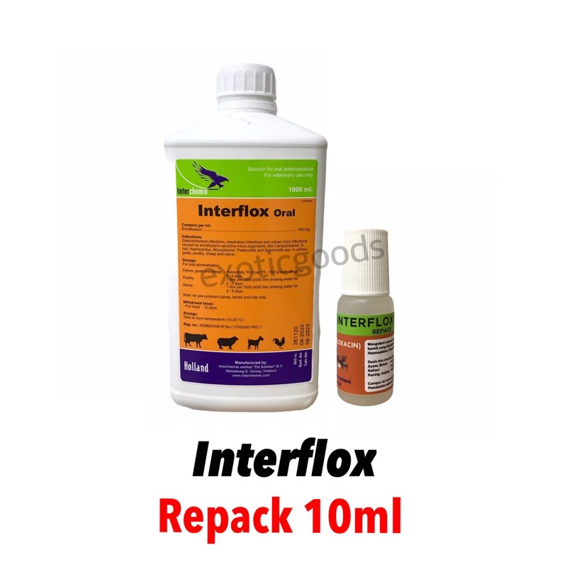 Jual INTERFLOX ORAL 10ml OBAT FLU KELINCI FLU KUCING FLU ANJING FLU ...