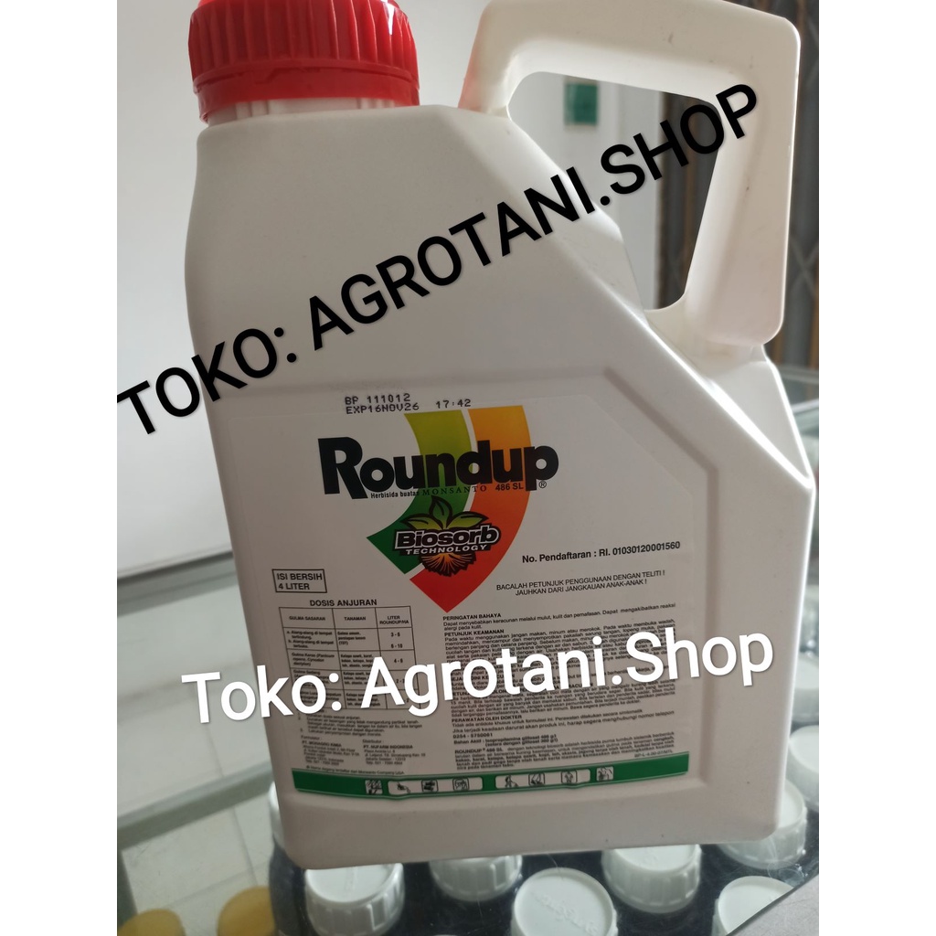 Jual Roundup 486 SL isi 4 Liter Herbisida Pembasmi Rumput Sampe ke ...